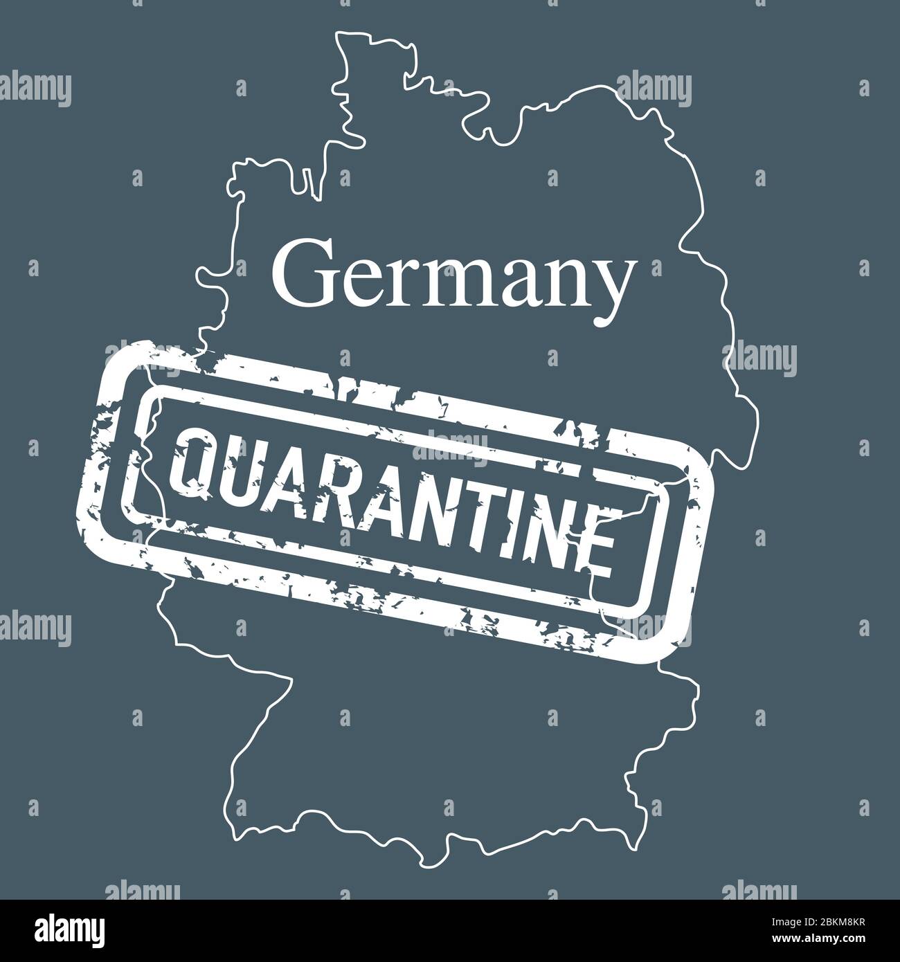 Vector illustration COVID-19 Pandemic. Quarantine Germany. Virus ...