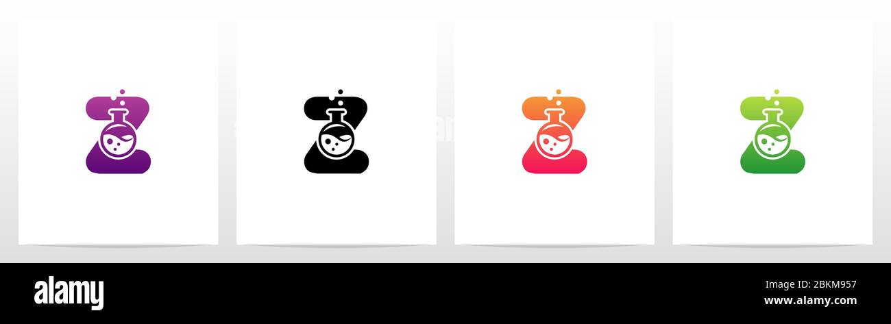 Laboratory Flask On Letter Logo Design Z Stock Vector Image & Art - Alamy