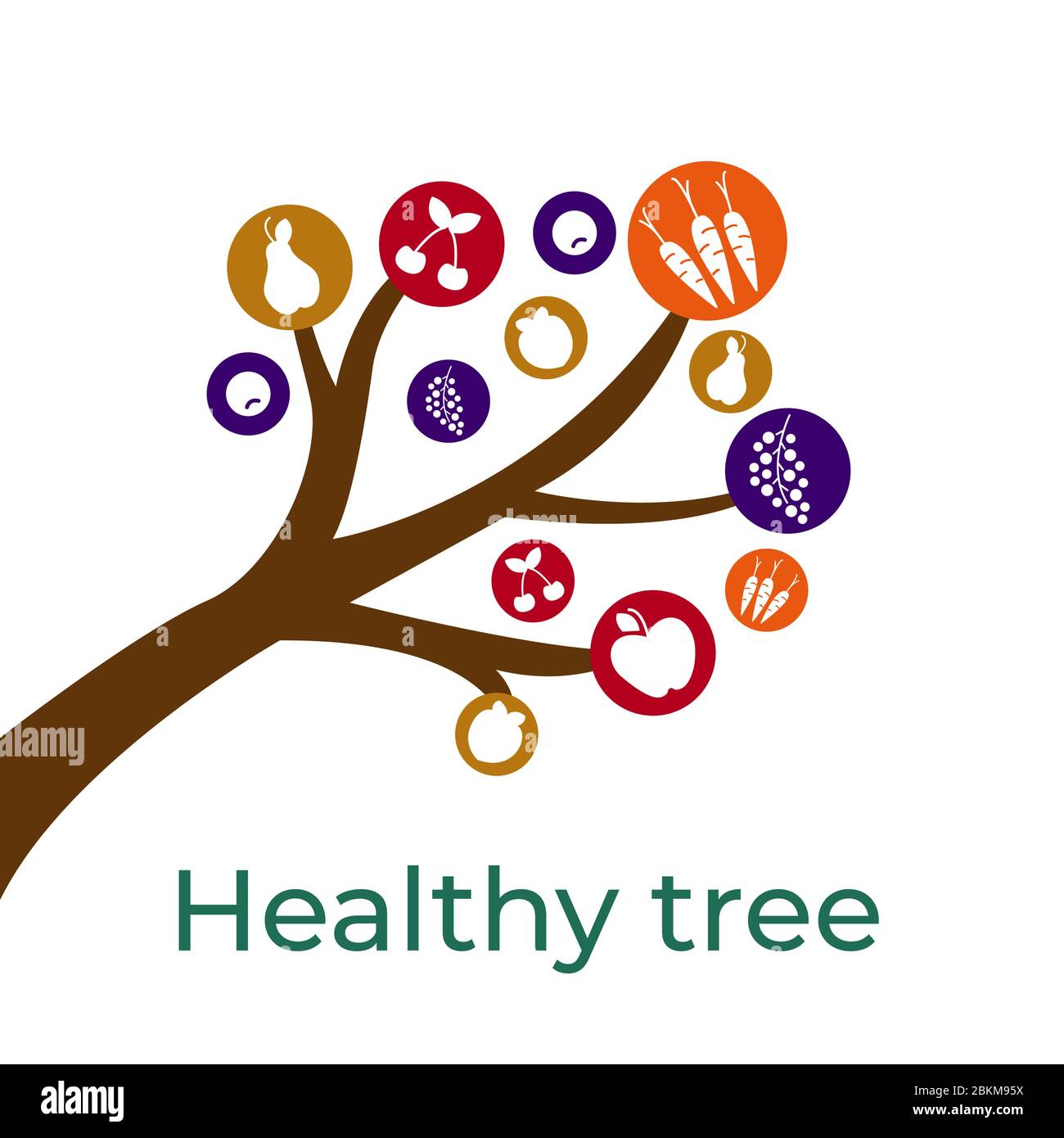 Food tree Stock Vector Images - Alamy