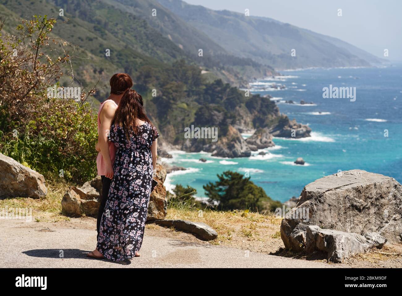 Big Sur, a popular touristic destination, famous for its dramatic ...