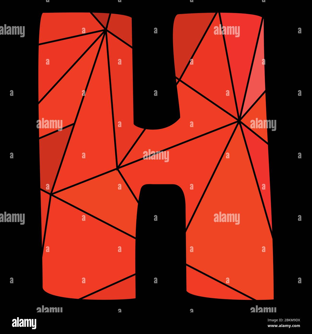 I red alphabet vector letter isolated on black background Stock Vector ...