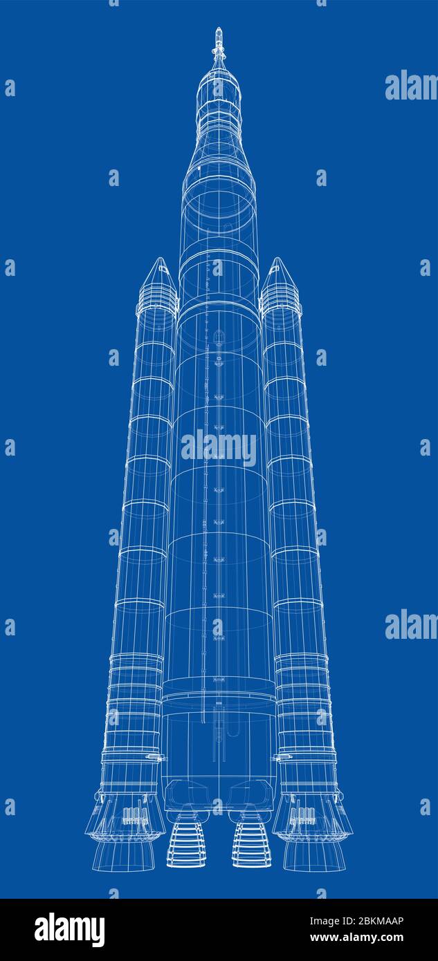 Space rocket concept outline. Vector Stock Vector Image & Art - Alamy
