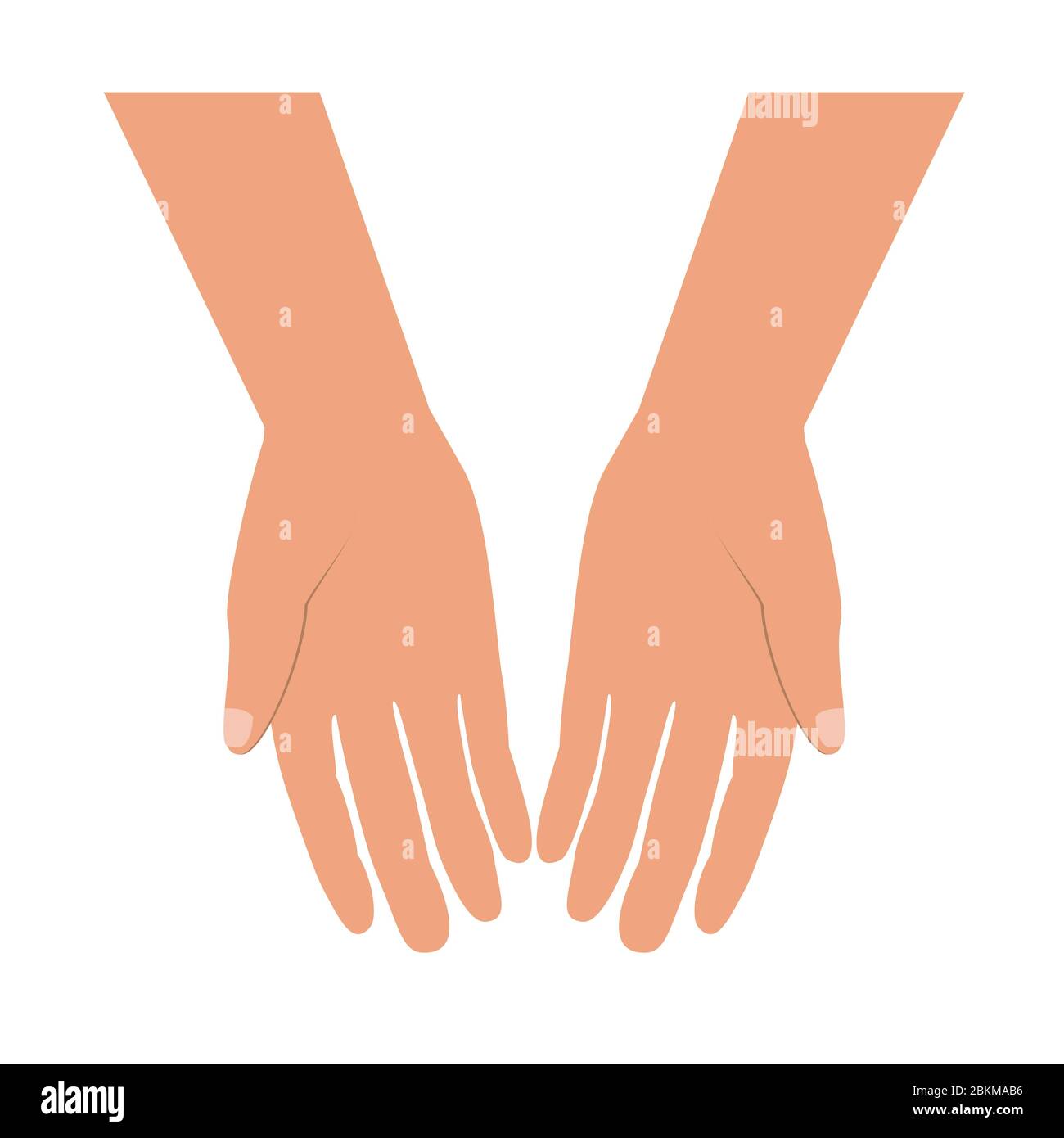 Vector flat illustration of giving or begging hands Stock Vector Image ...