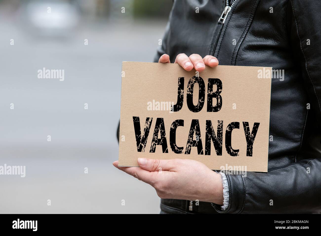 JOB VACANCY. Text on the broadsheet. Employment and workplace concept ...