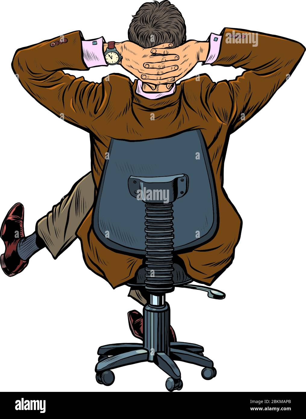 Sitting chair back view Stock Vector Images - Alamy