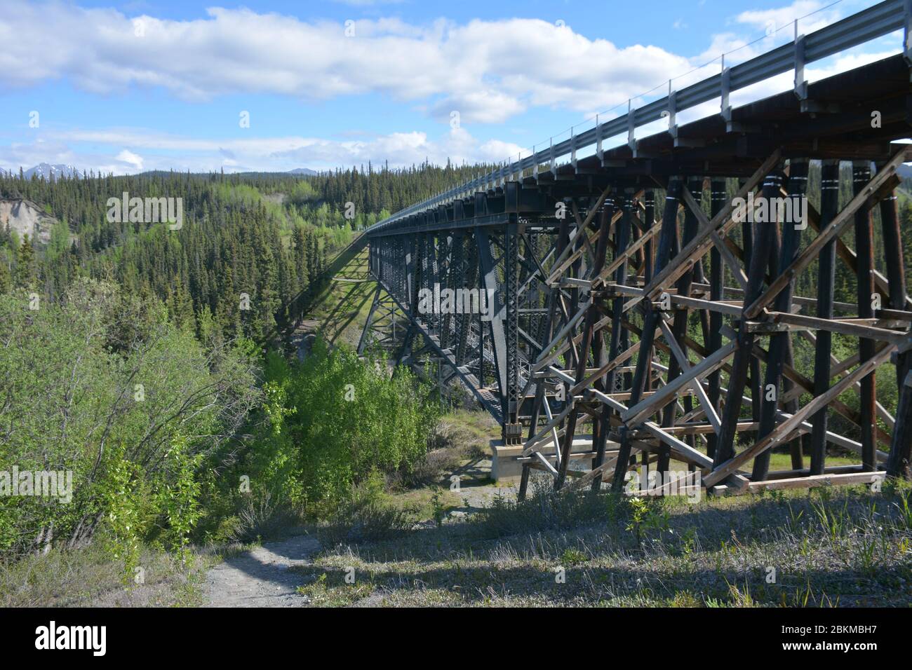 The Kuskulana Bridge on the McCarthy road, Wrangell - St Elias National ...