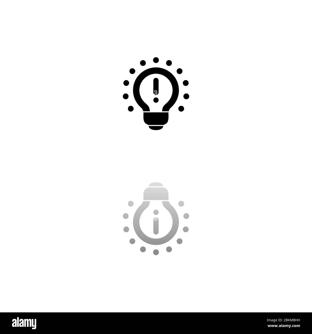 Idea. Black symbol on white background. Simple illustration. Flat ...