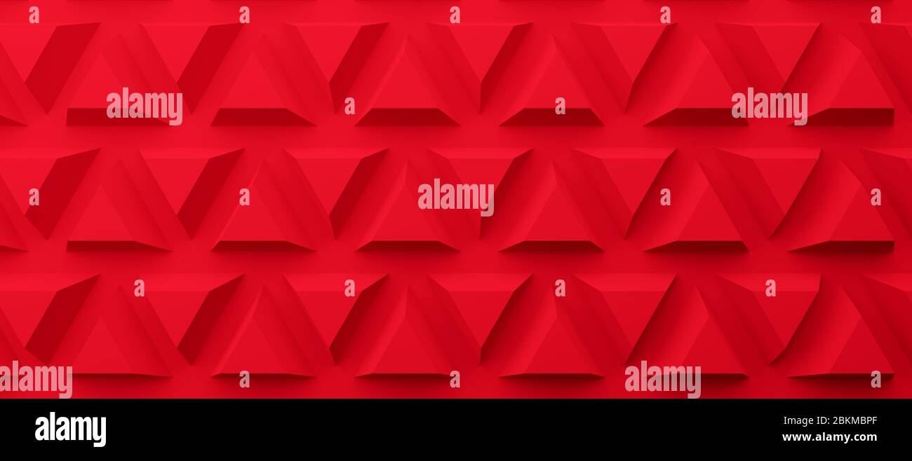 Abstract modern red pyramid background, 3d rendering Stock Photo - Alamy