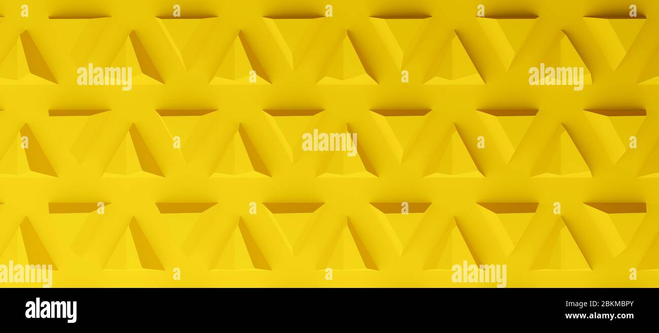 Abstract modern yellow pyramid background, 3d rendering Stock Photo - Alamy