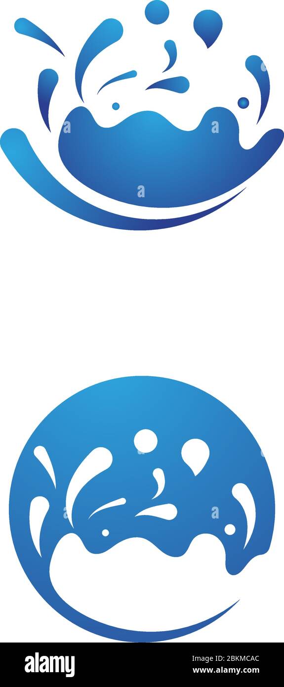 Illustration of Water Splash icon template vector Stock Vector Image ...