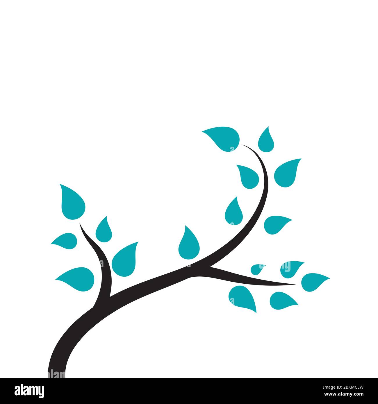 tree branch vector illustration design template Stock Vector Image ...