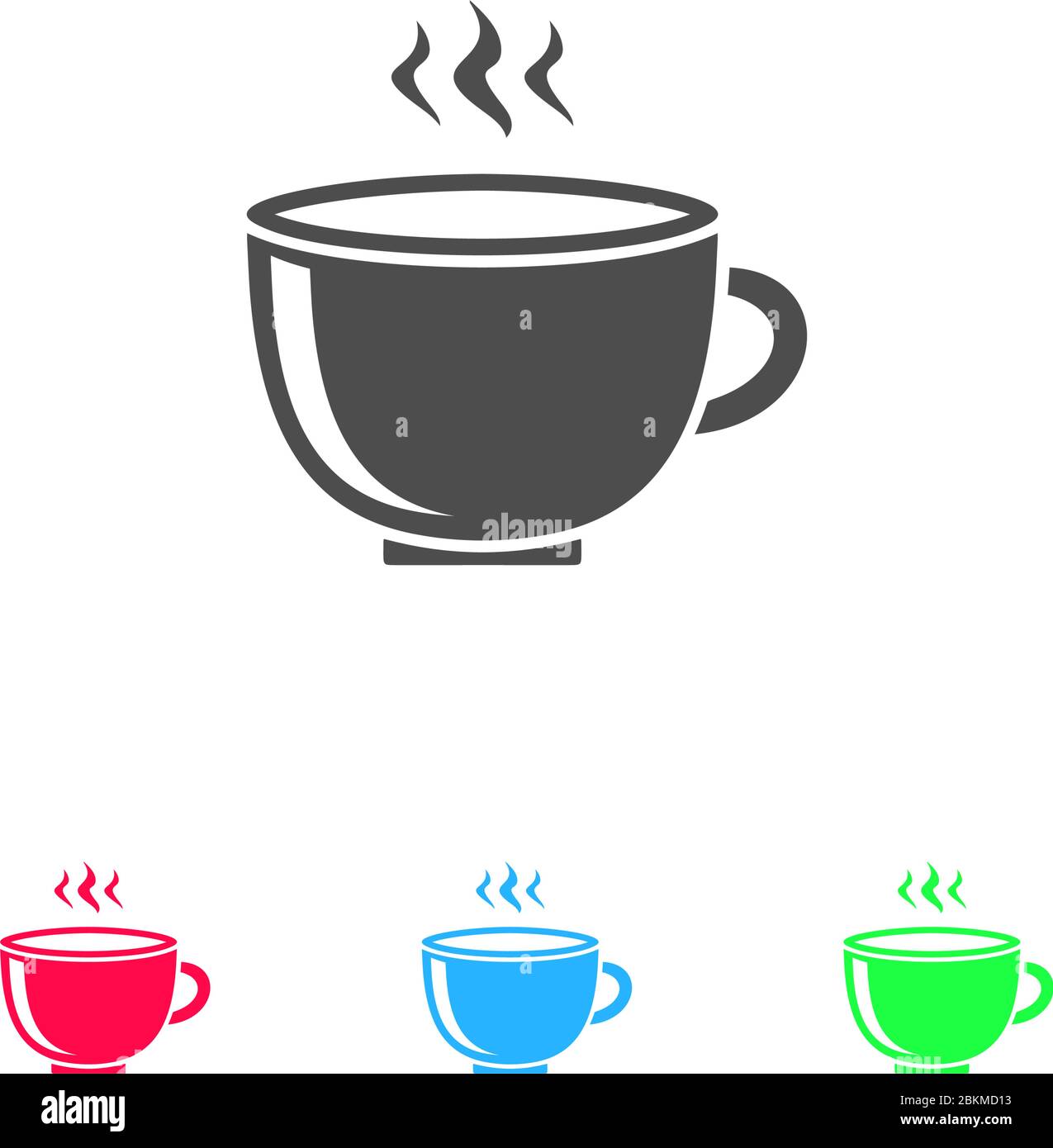 Coffee cup icon flat. Color pictogram on white background. Vector ...