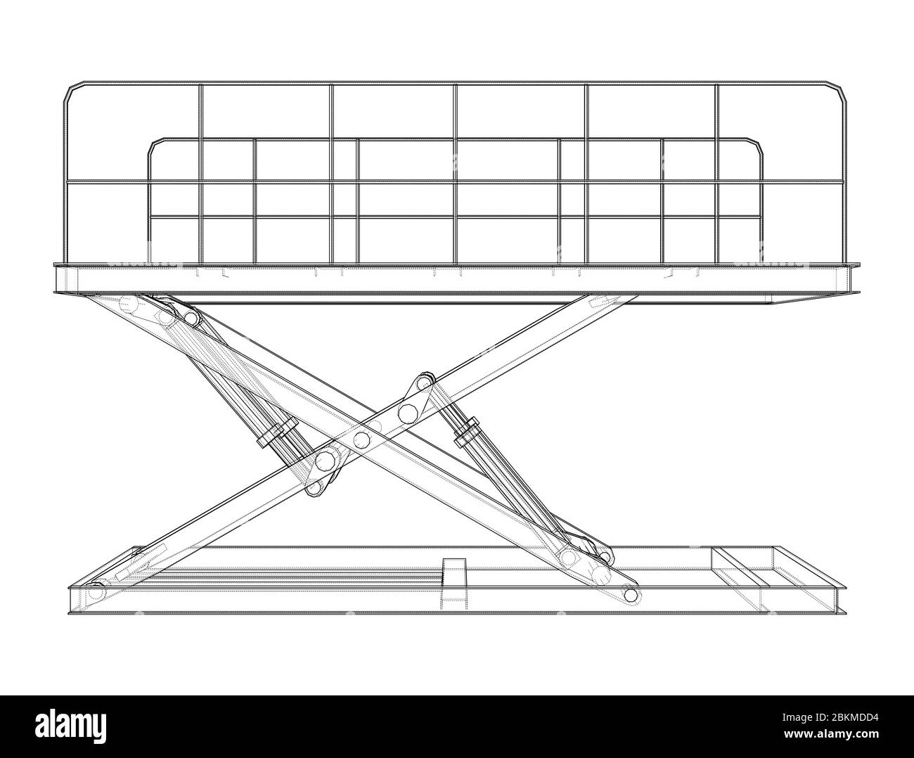 Scissors lift concept outline. Vector Stock Vector Image & Art - Alamy