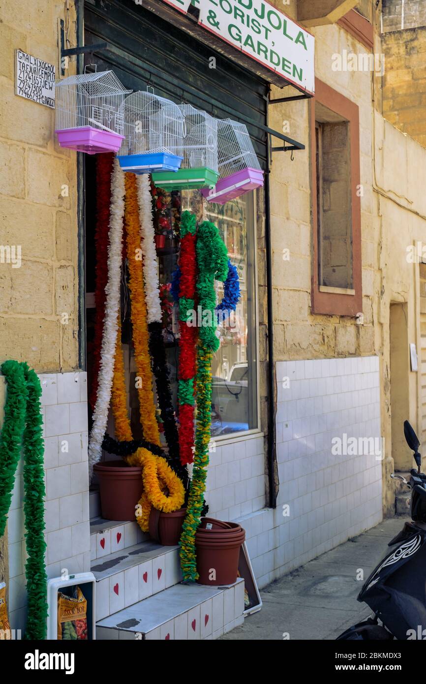 Albert city, Malta - July 17, 2019. Traditional Maltese architecture in ...
