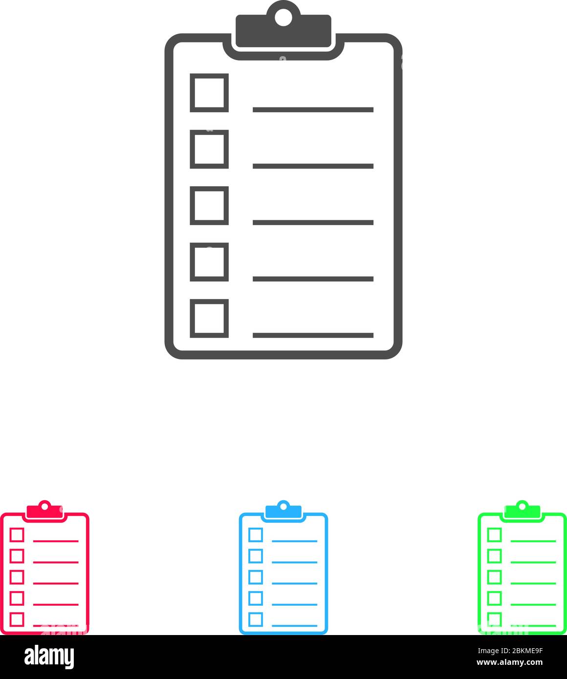 Checklist icon flat. Color pictogram on white background. Vector ...