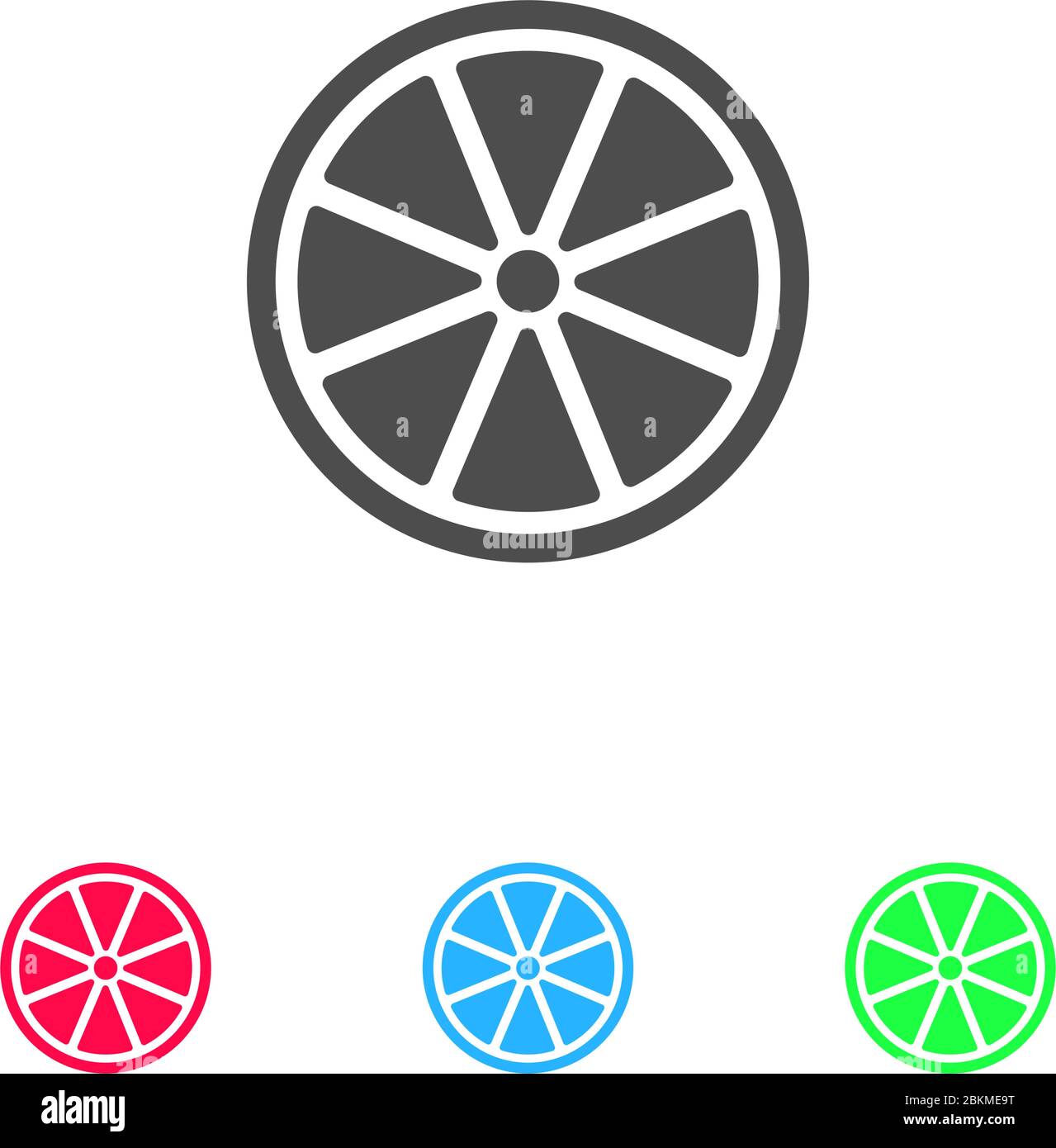 Orange icon flat. Color pictogram on white background. Vector ...