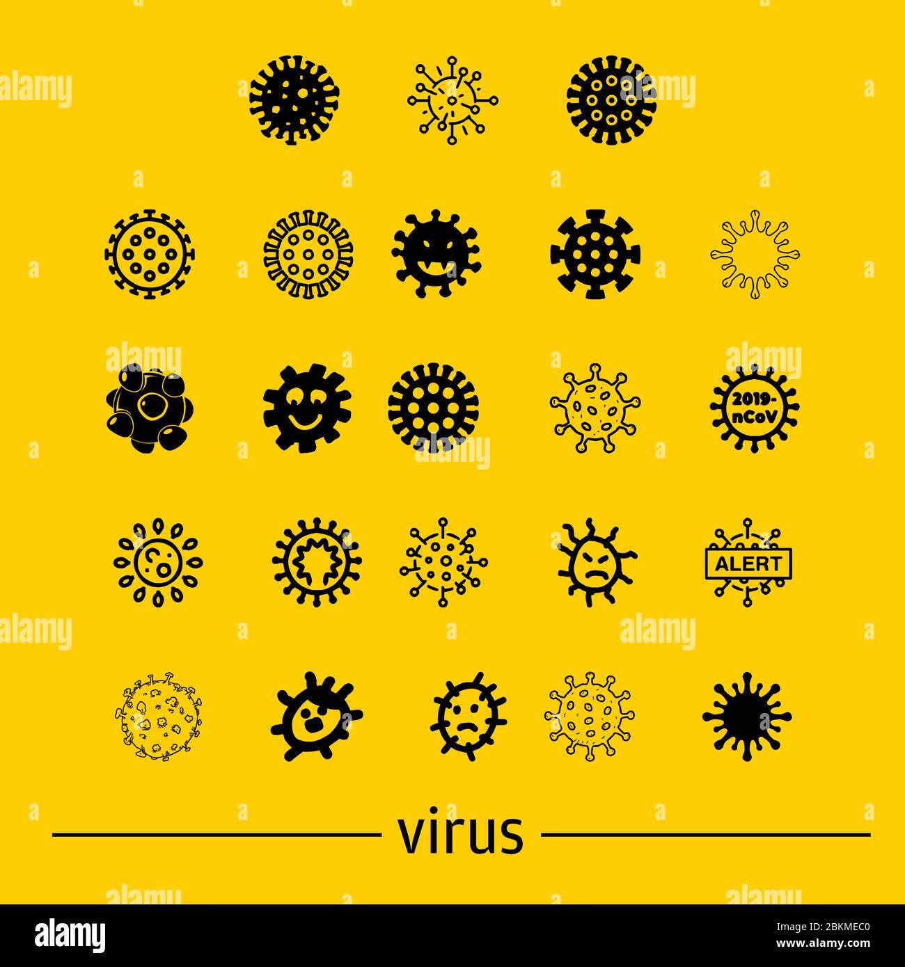 Virus Shapes Icon Pack Vector Illustration Stock Vector Image & Art - Alamy