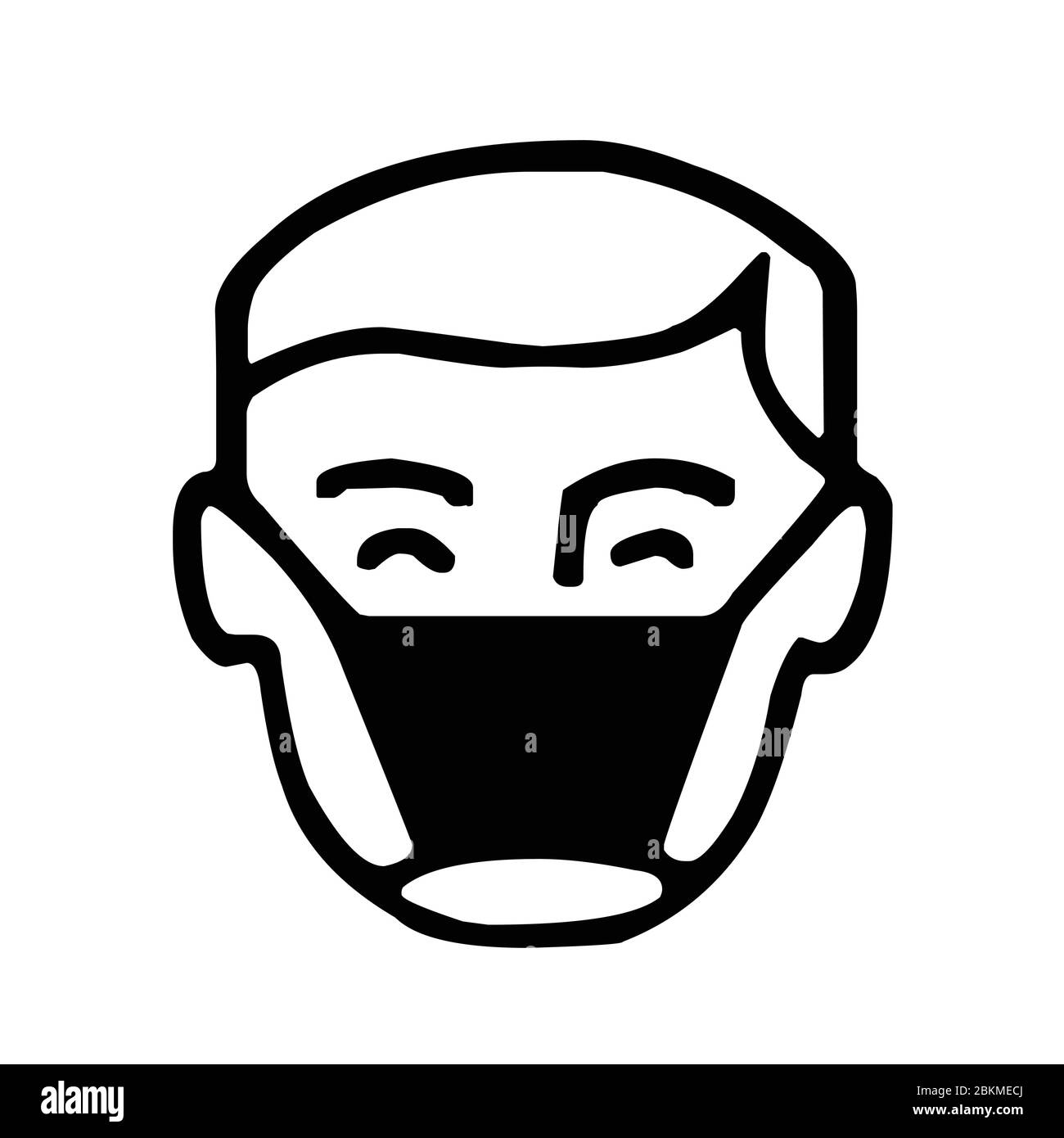 Man with face mask icon vector illustration Stock Vector Image & Art ...
