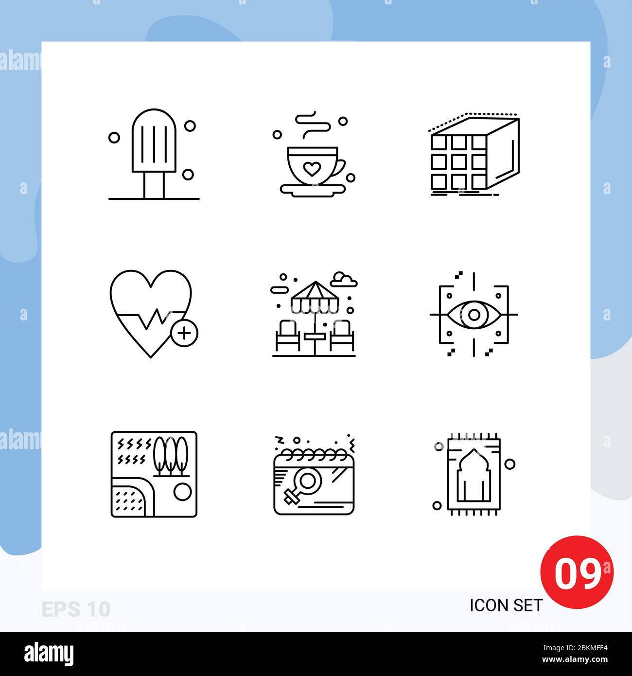 Stock Vector Icon Pack of 9 Line Signs and Symbols for water, plus ...