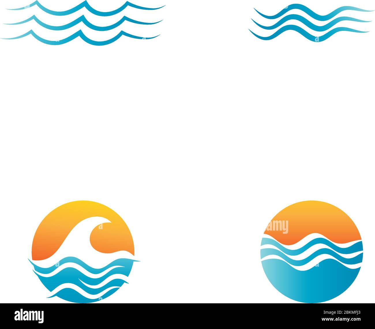 Sunset waves Stock Vector Images - Alamy