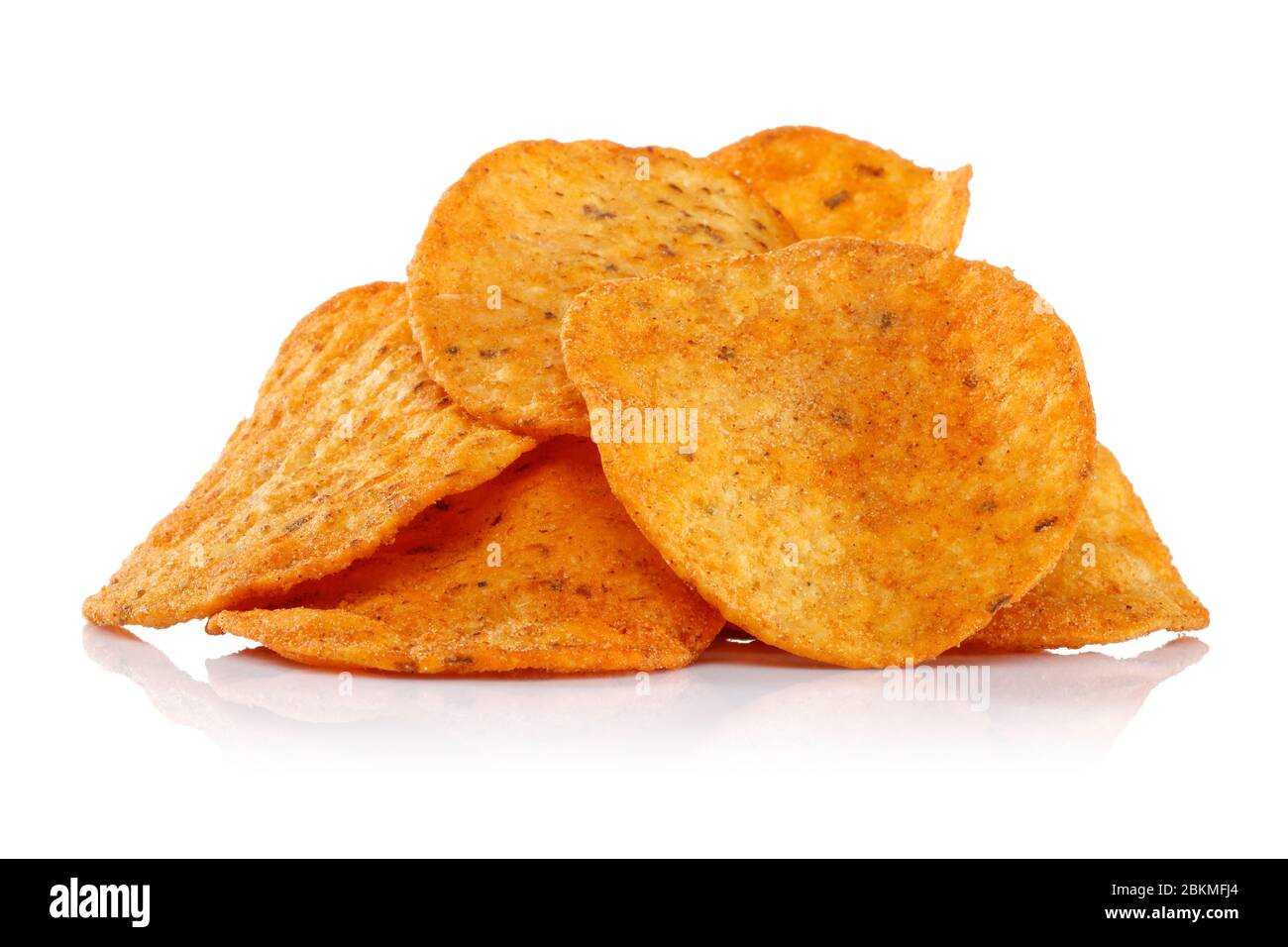 Corn chips isolated on white background Stock Photo - Alamy