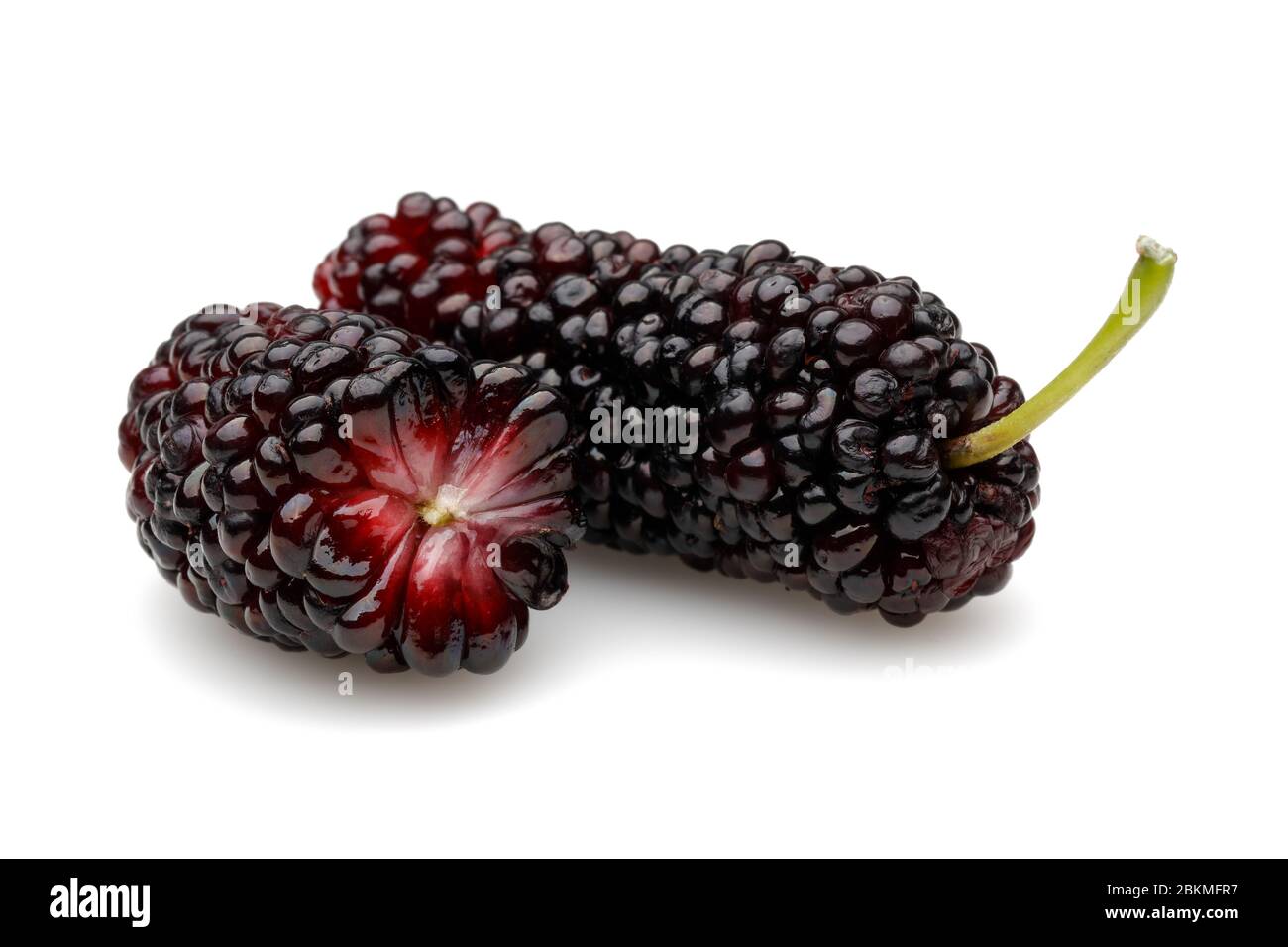 Black mulberry isolated on white background Stock Photo - Alamy