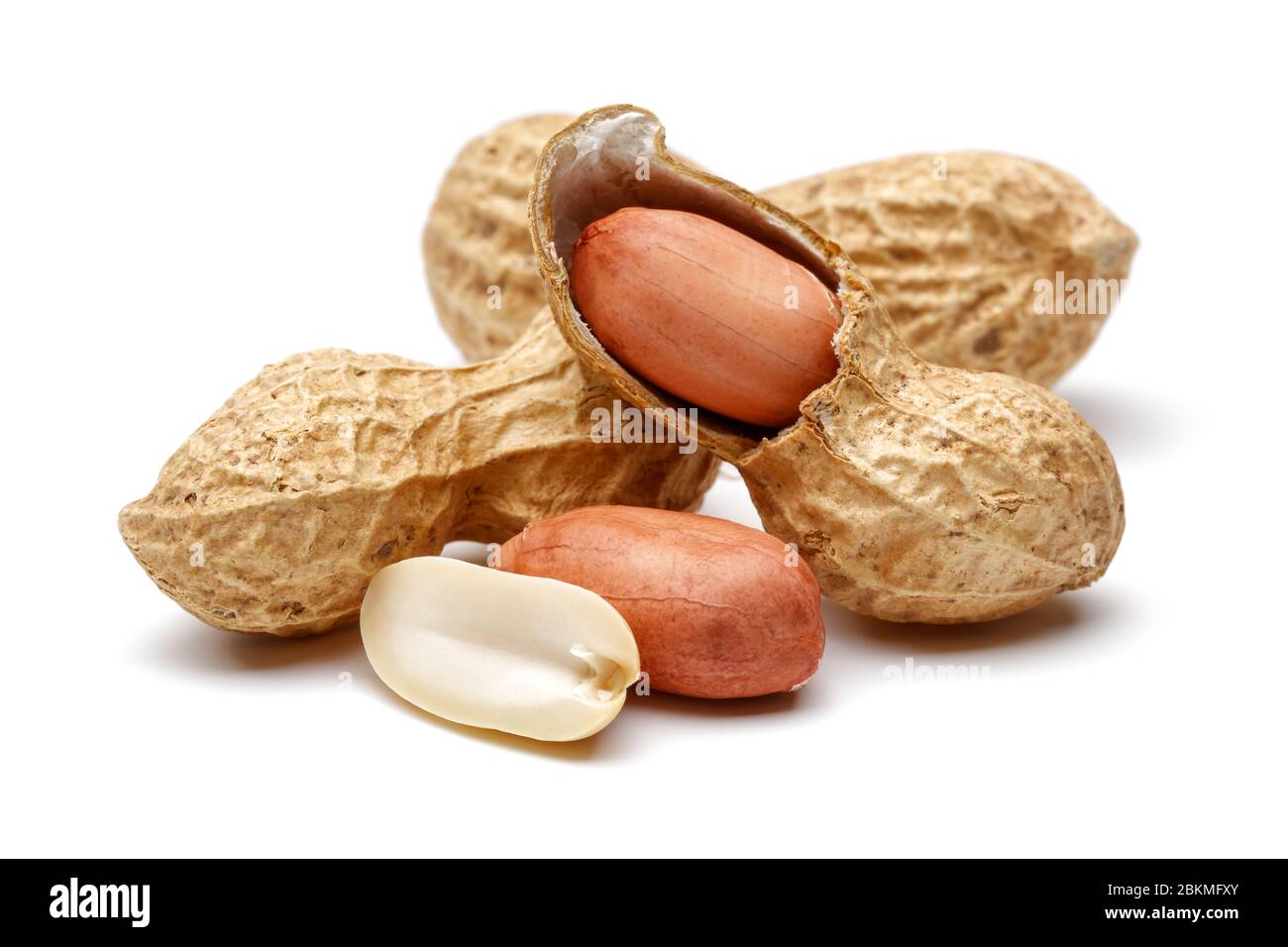Peanut isolated on white background, macro shot Stock Photo - Alamy