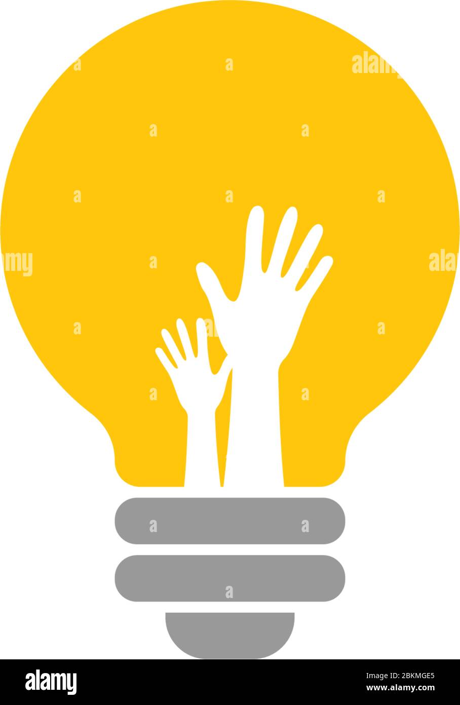 Idea hand bulp lam logo icon illustration Stock Vector Image & Art - Alamy