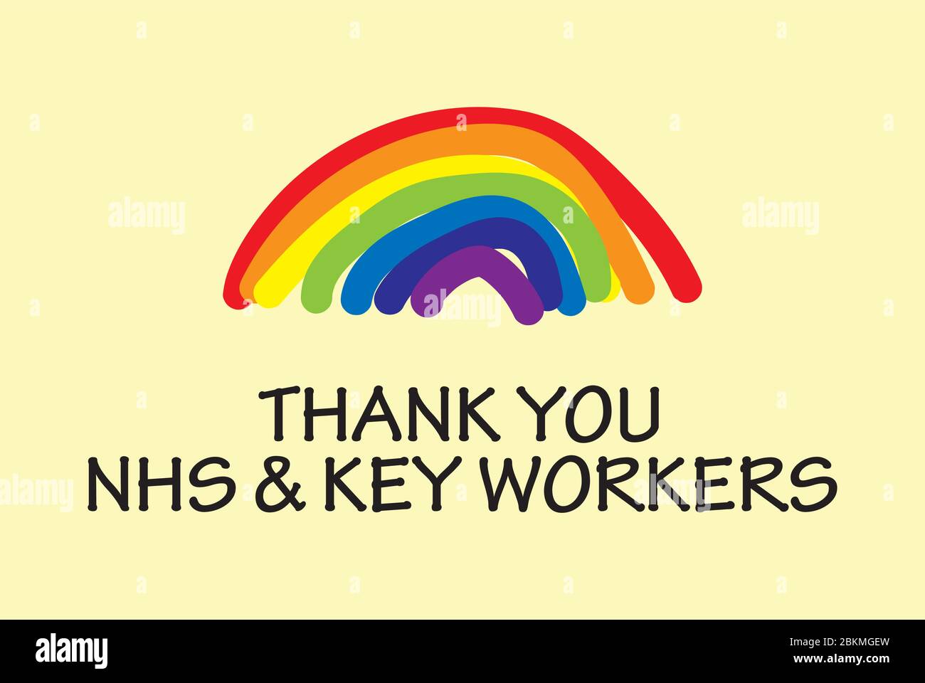 Thank you NHS rainbow vector Stock Vector Image & Art - Alamy