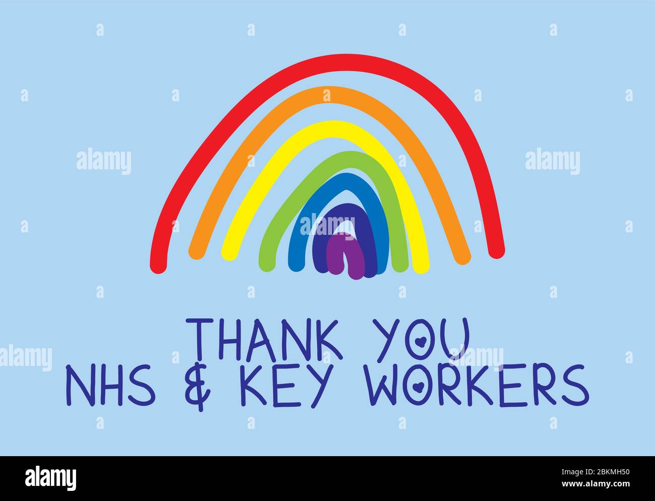 Thank you NHS rainbow vector Stock Vector Image & Art - Alamy