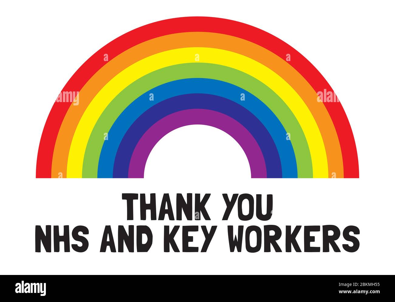 Thank you NHS rainbow vector Stock Vector Image & Art - Alamy