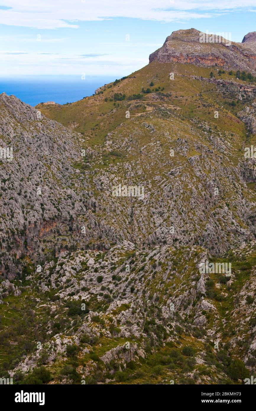 Serra de Tramuntana, mountain range in Mallorca Spain, which, since ...