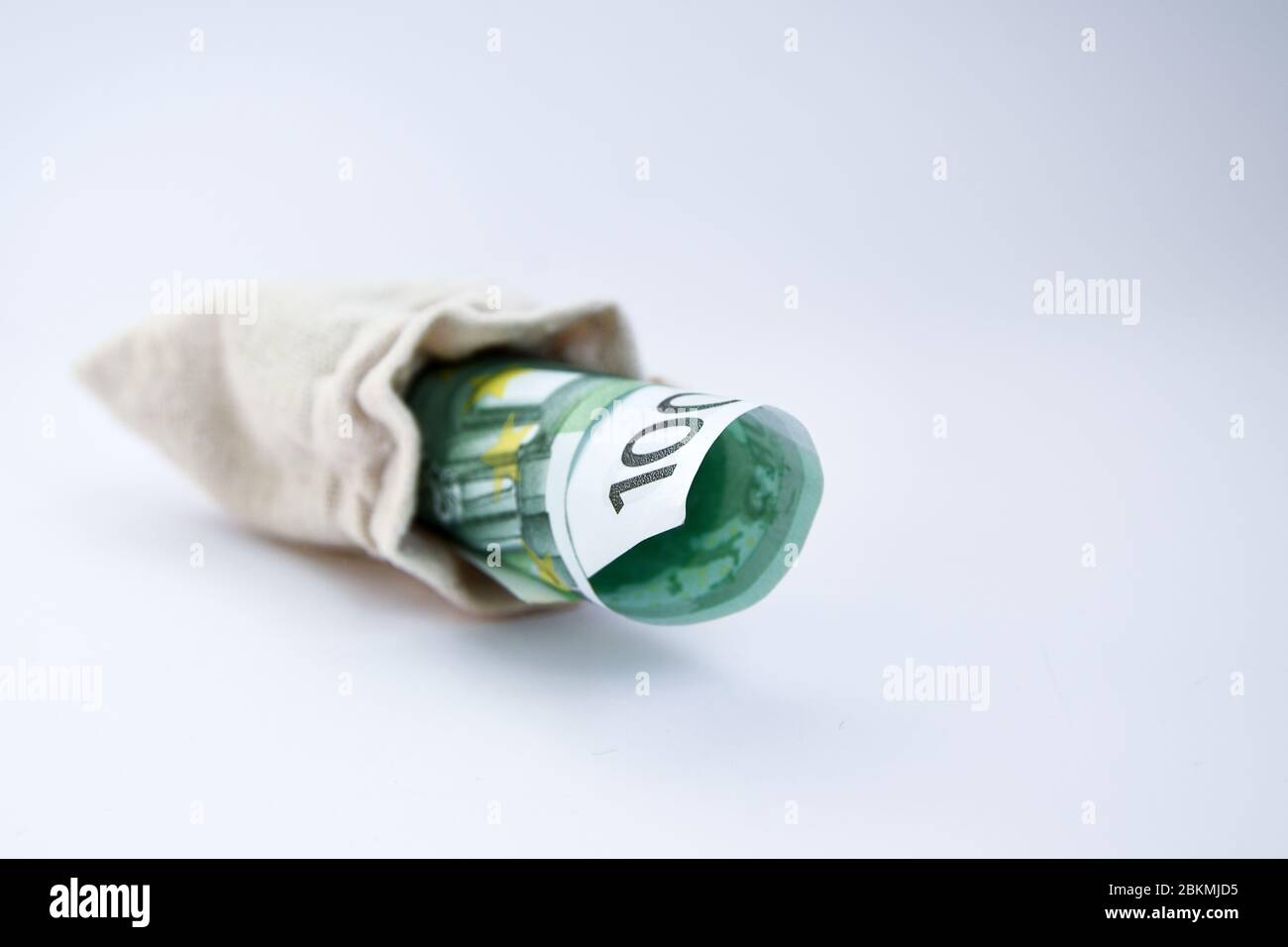 bag full of euro banknotes isolated on white background, EuroBag Stock ...