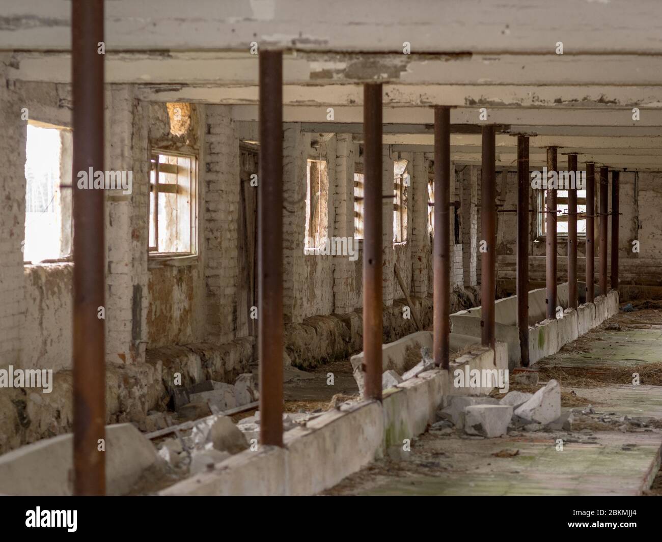 details from abandoned, old Soviet-era farms, early spring Stock Photo ...