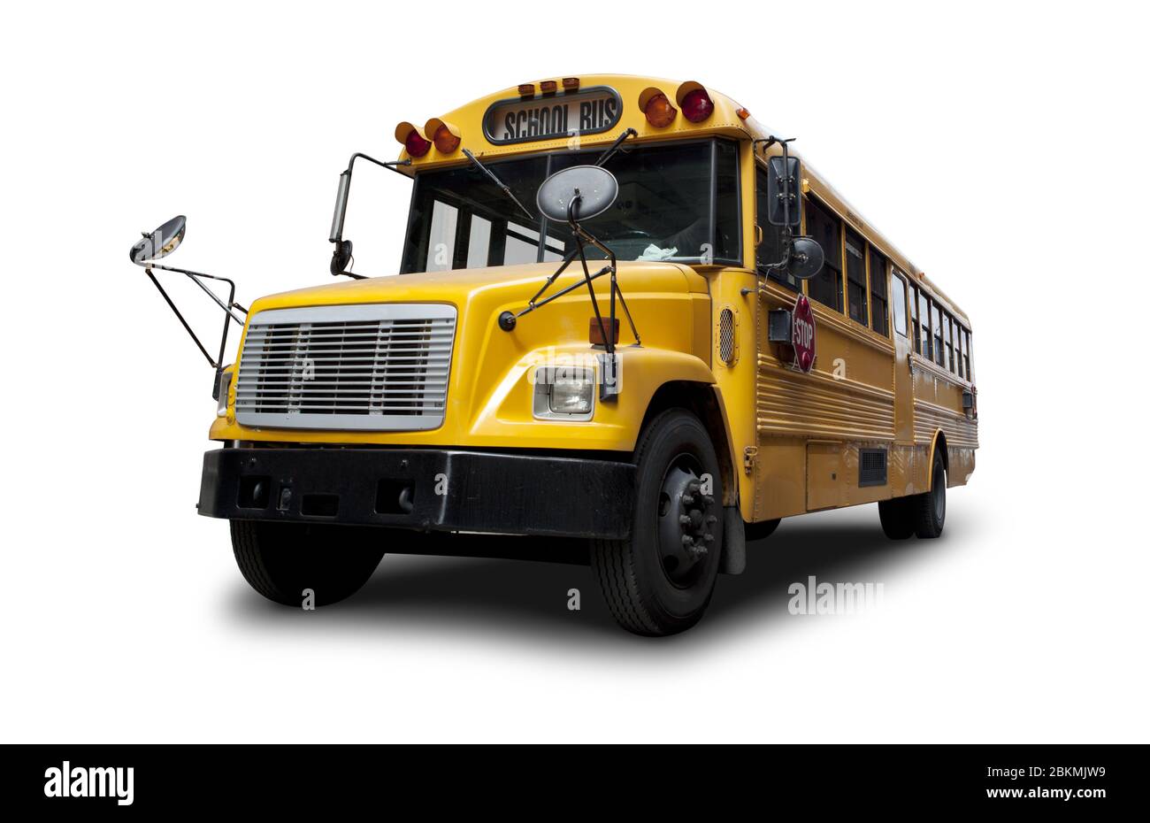School bus Isolated On White Stock Photo - Alamy