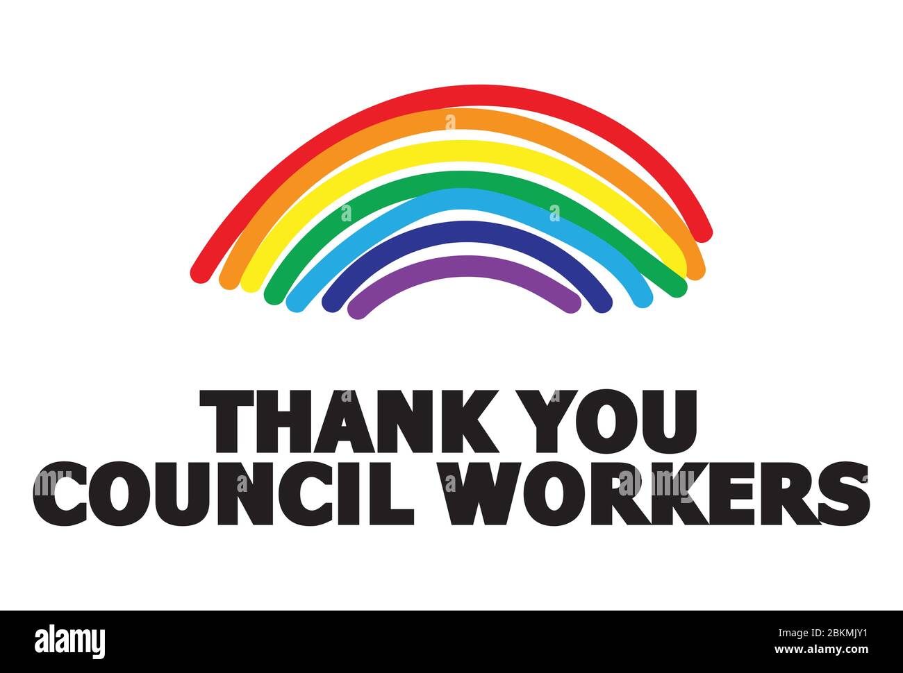 Thank you council workers rainbow vector Stock Vector Image & Art - Alamy