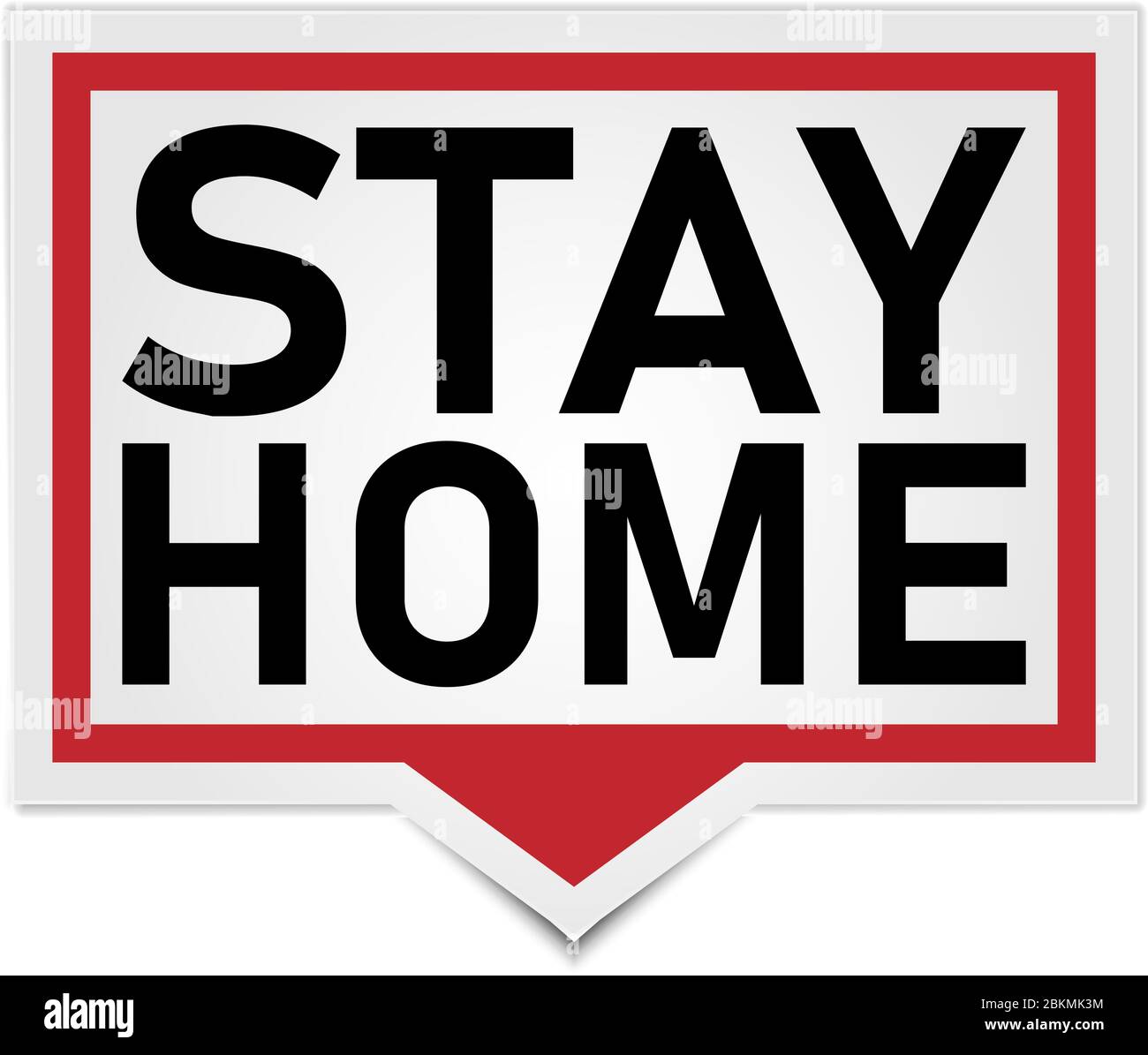 red Stay home, home sticker badge, symbol, vector illustration Stock ...