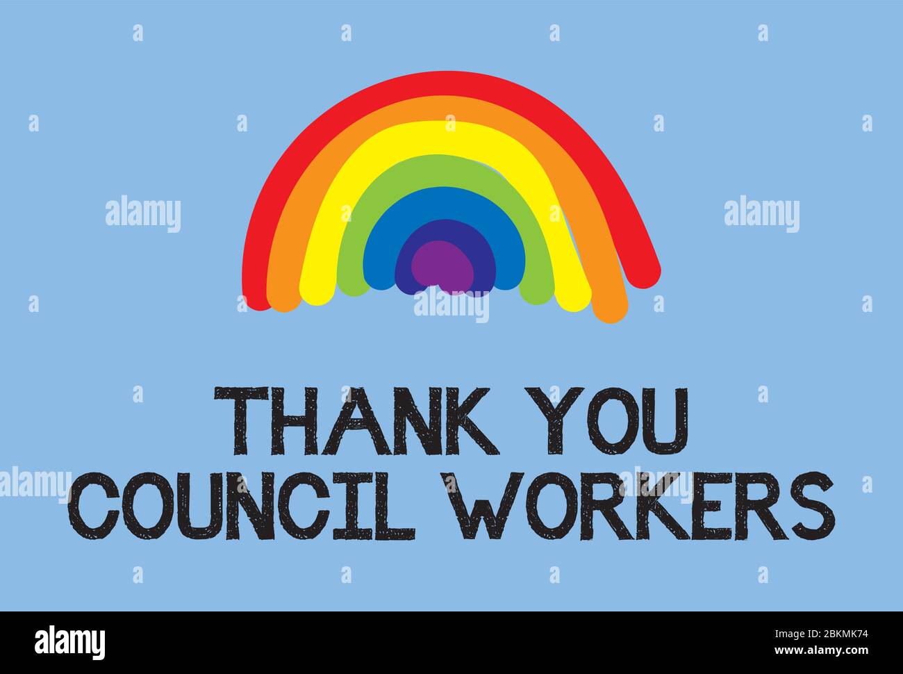 Thank you council workers rainbow vector Stock Vector Image & Art - Alamy