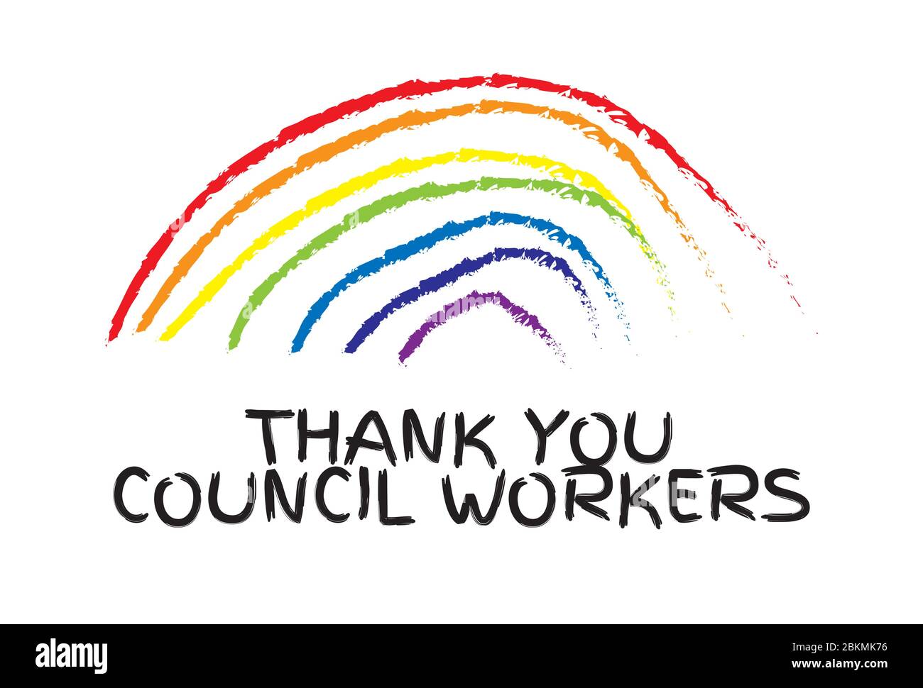 Thank you council workers rainbow vector Stock Vector Image & Art - Alamy