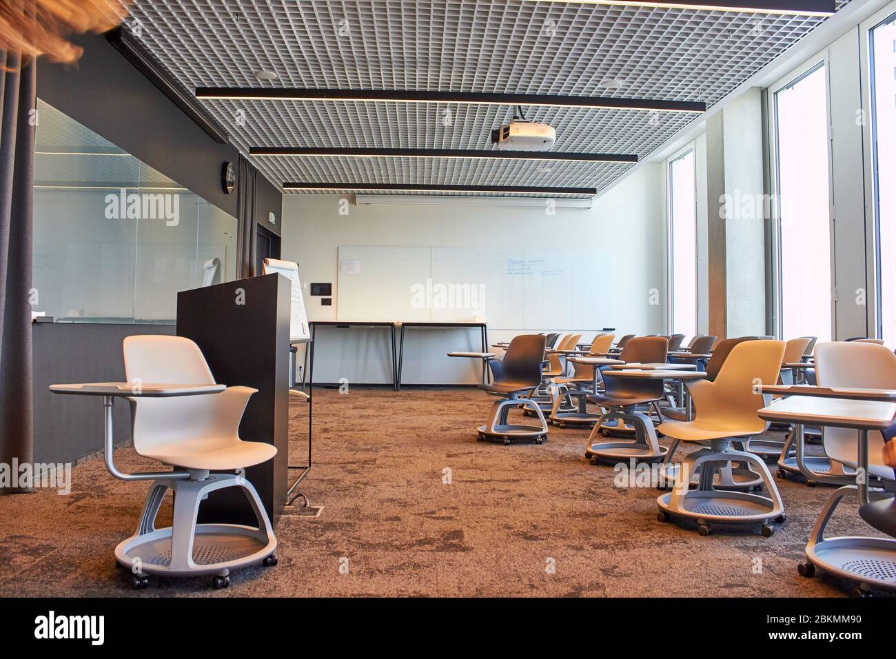 Modern conference room interior with movable chairs Stock Photo - Alamy