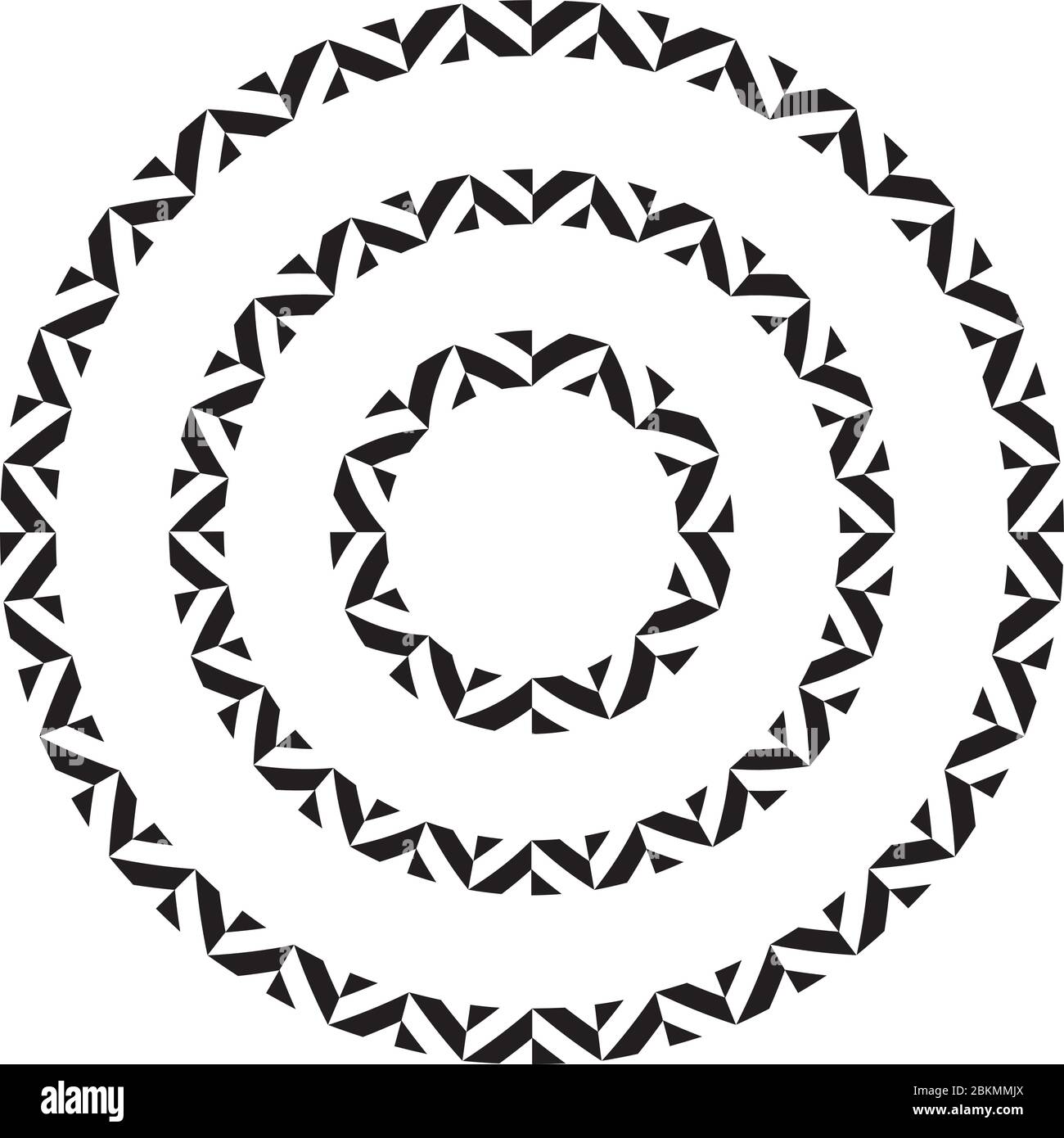 Tribal ethnic geometric round circular border frame Stock Vector Image ...