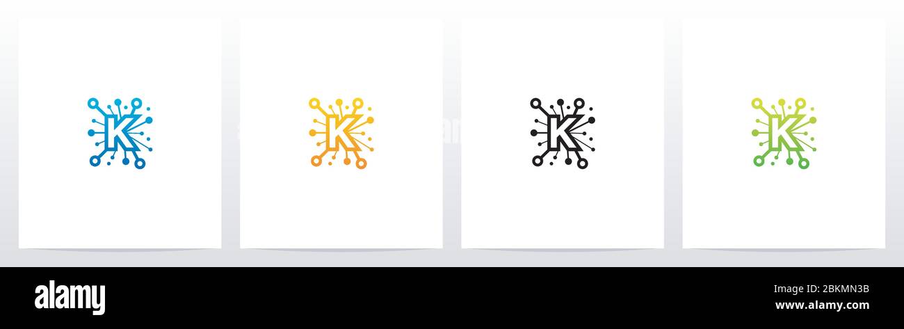 Network Symbol On Letter Logo Design K Stock Vector Image & Art - Alamy