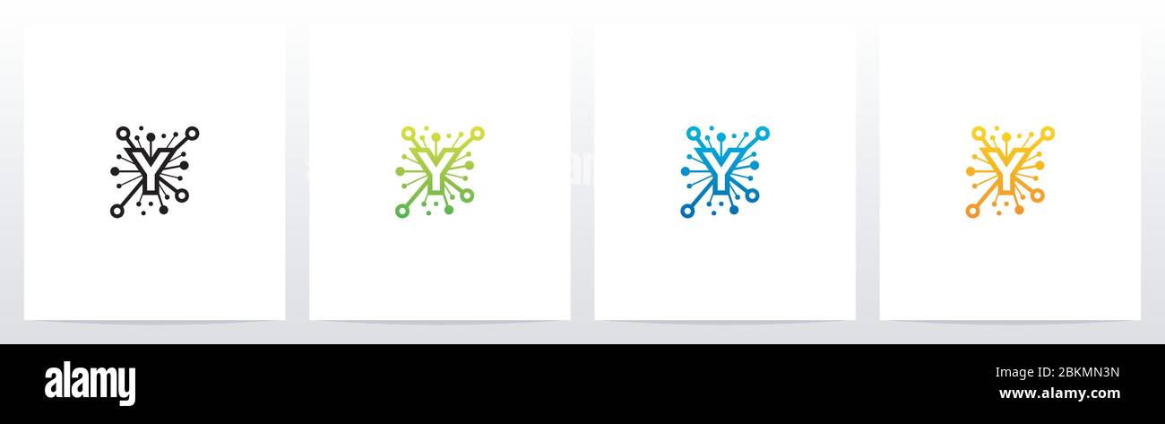 Network Symbol On Letter Logo Design Y Stock Vector Image & Art - Alamy