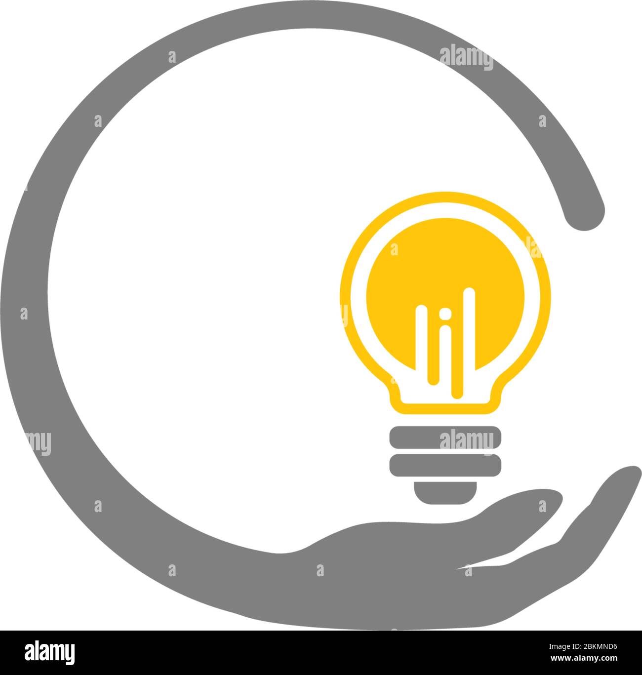 Idea hand bulp lam logo icon illustration Stock Vector Image & Art - Alamy