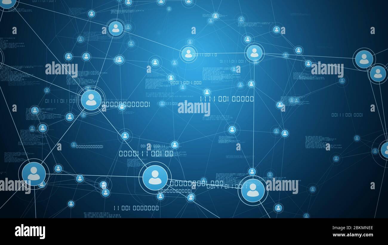 business network connections concept 3d illustration Stock Photo - Alamy
