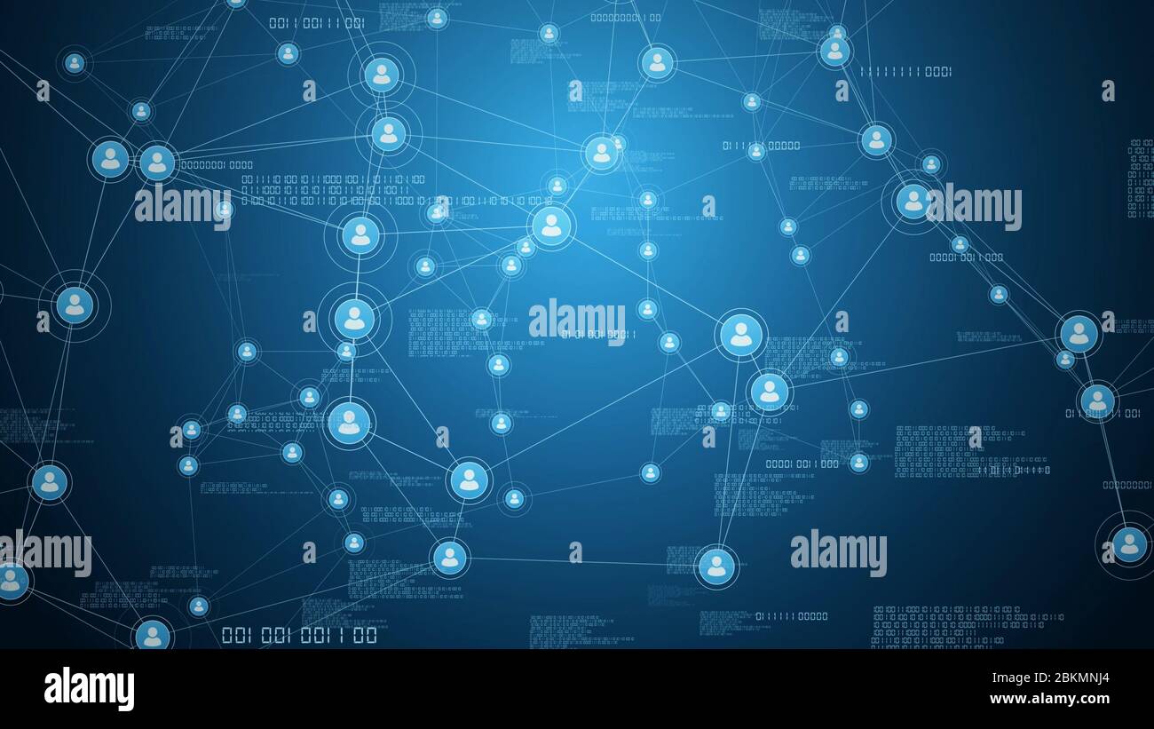 business network connections concept 3d illustration Stock Photo - Alamy