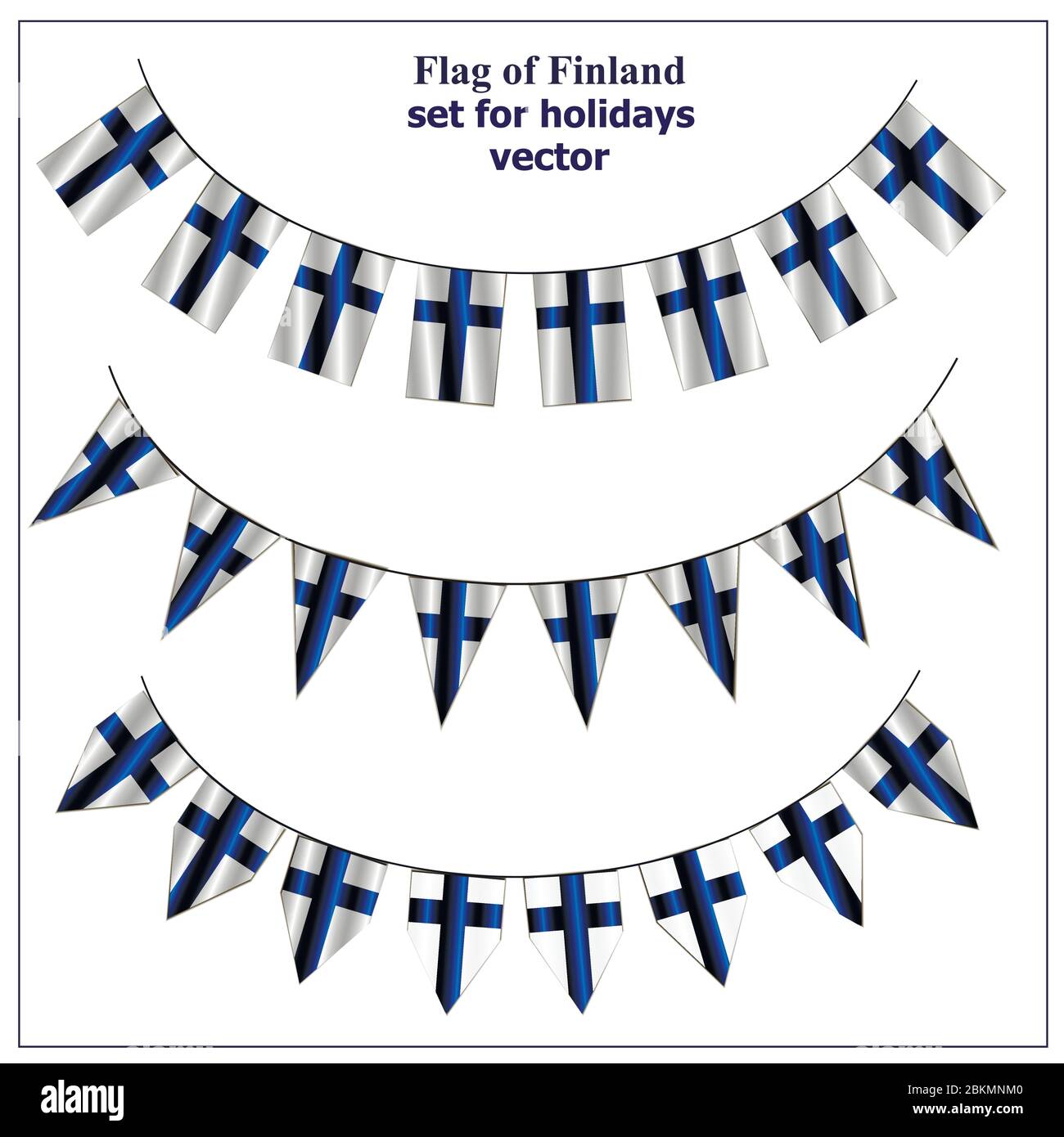Bright set with flag of Finland. Happy Finland day flags. Colorful ...