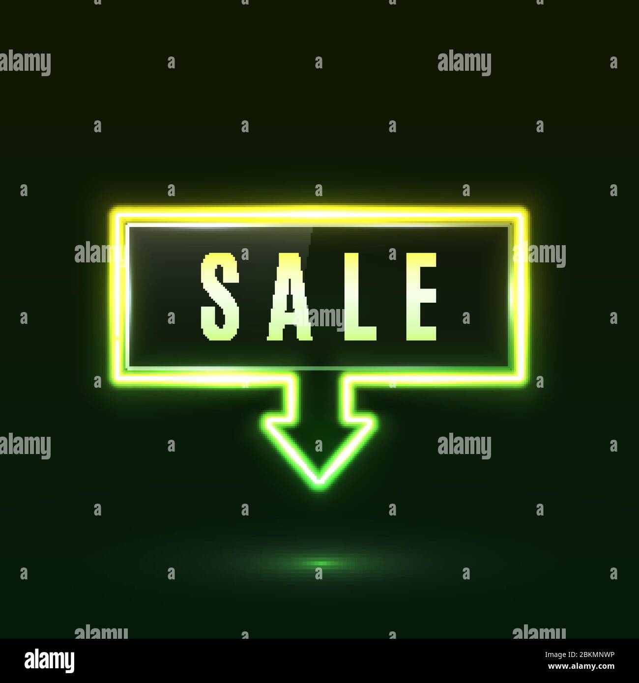 Green led illuminated arrow sign Stock Vector Images - Alamy