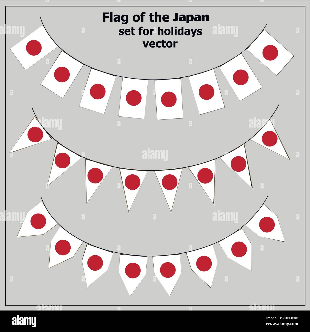Bright set with flag of Japan. Happy Japan day flags. Colorful ...