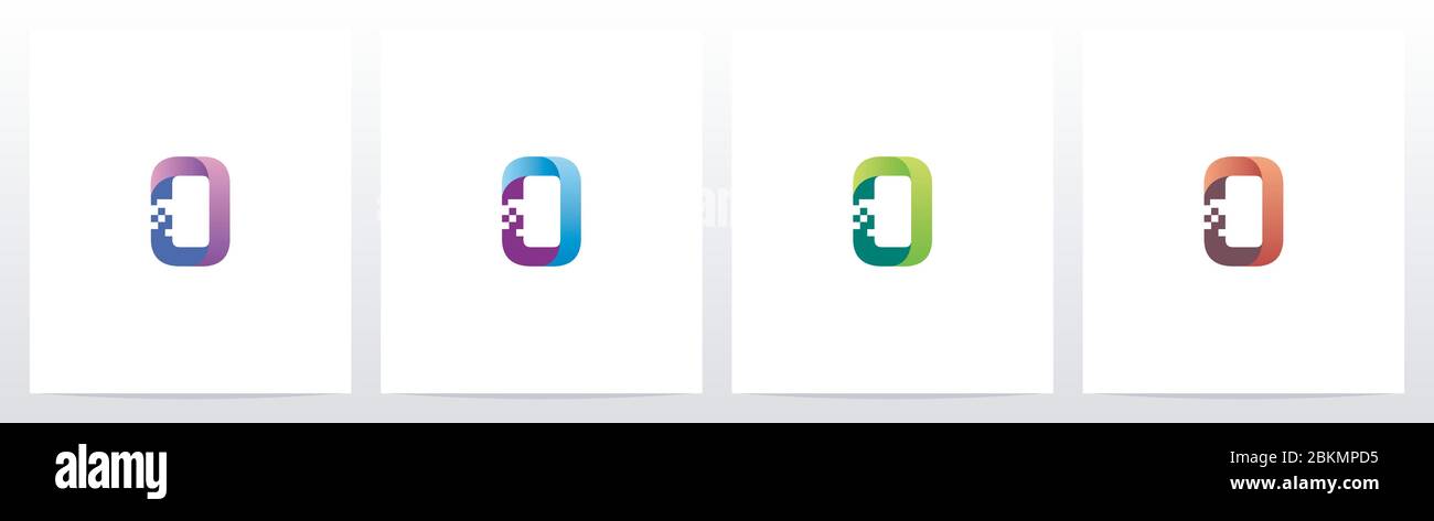 Modern Digital Letter Logo Design O Stock Vector Image & Art - Alamy